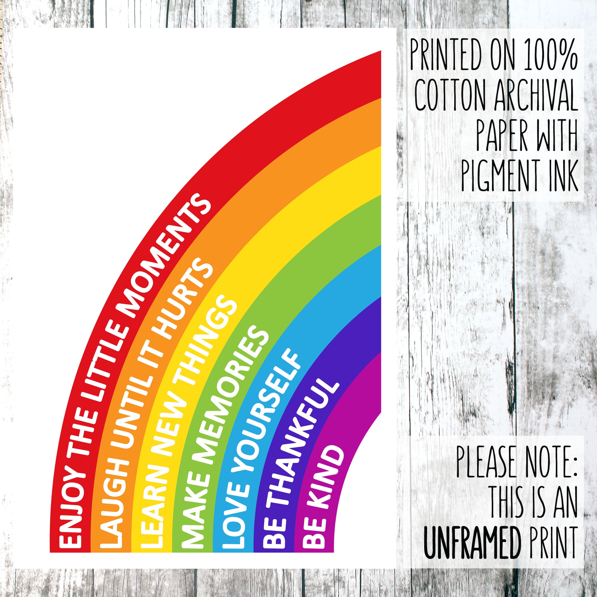 Children's Affirmations Rainbow Print – Cheerful Geek