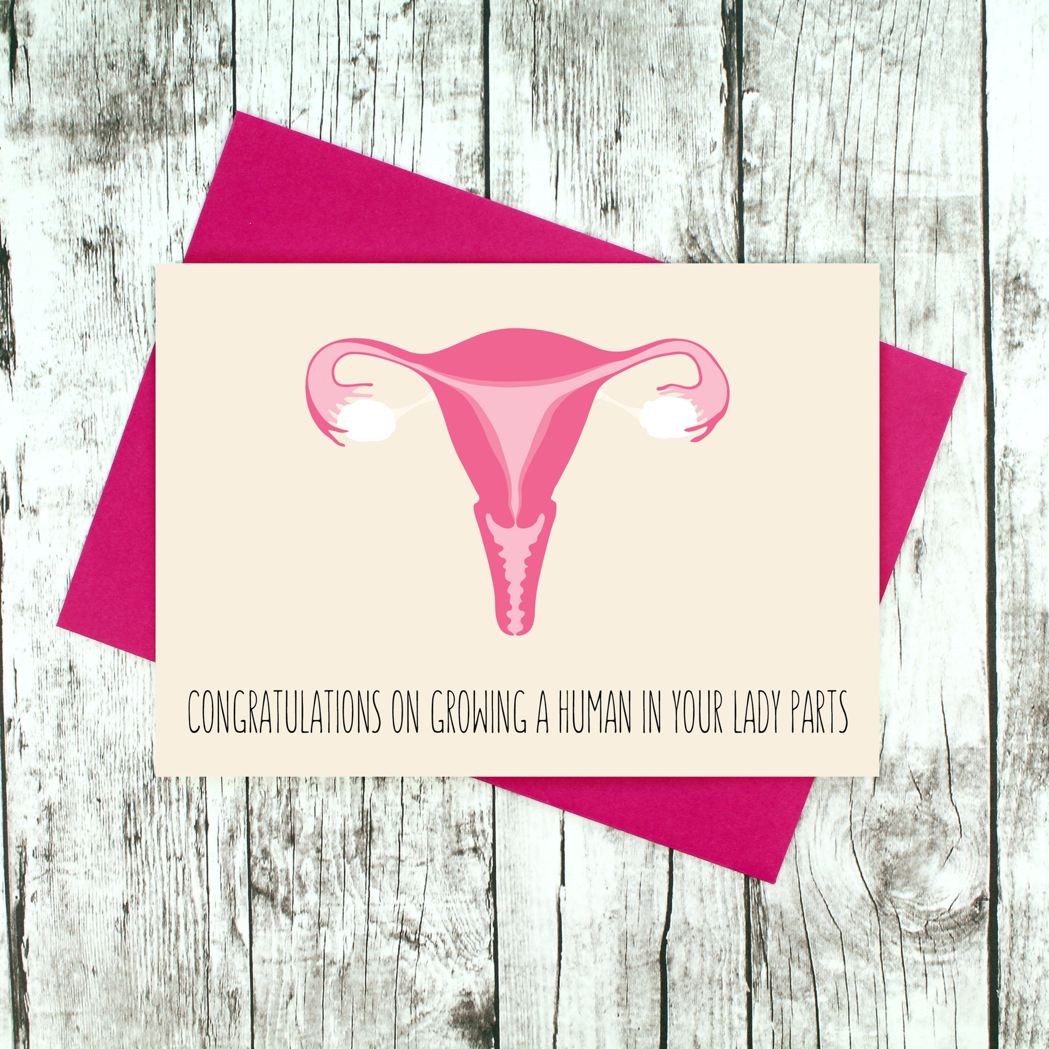 Congratulations on Growing a Human, New Baby Card – Cheerful Geek