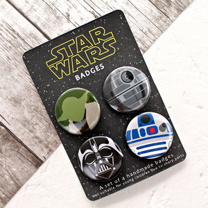 Star Wars Badges – Set of Four – Cheerful Geek