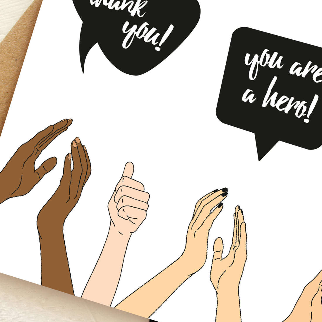 You're a Hero Clapping Hands NHS Thank You Card – Cheerful Geek