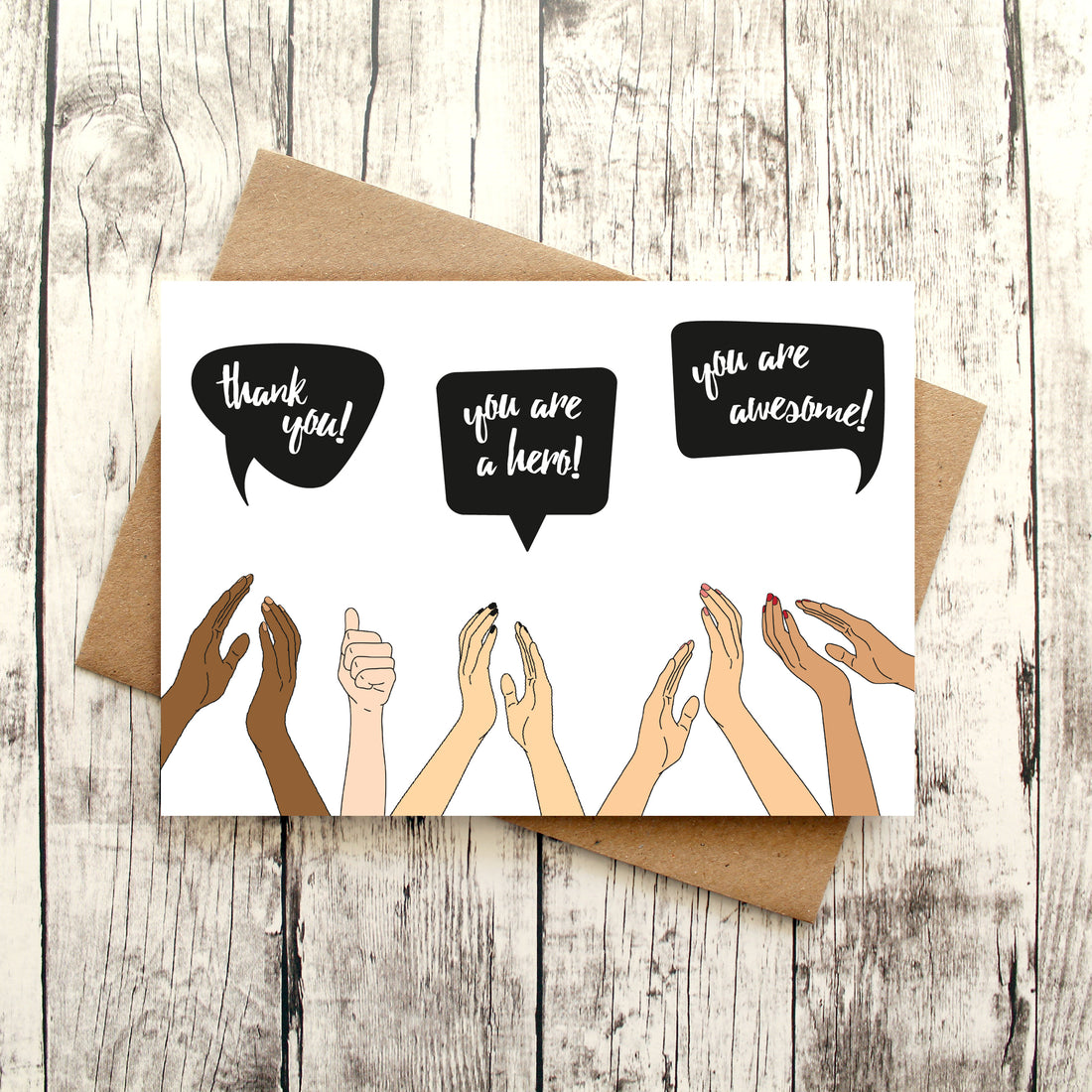 You're a Hero Clapping Hands NHS Thank You Card – Cheerful Geek